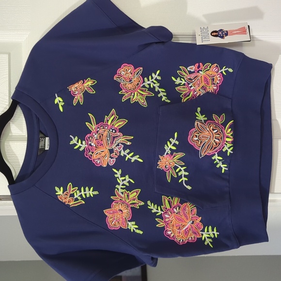 TRUCE | Shirts & Tops | Nwt Truce Kid Girls Floral Embroidered Short ...